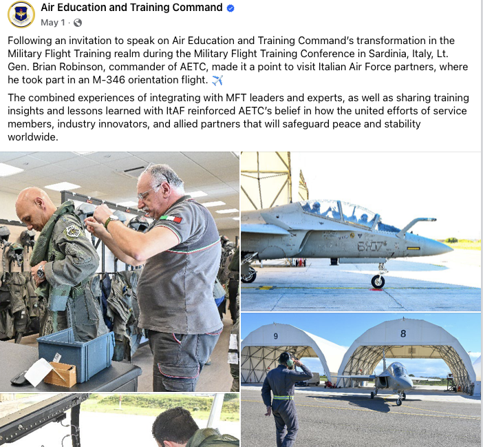 Breaking New Ground: The Historic USAF-Italian Air Force Training ...